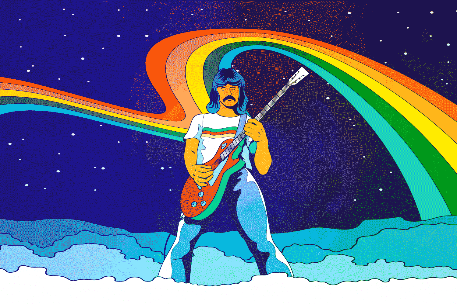 The mystical sound of the guitarists